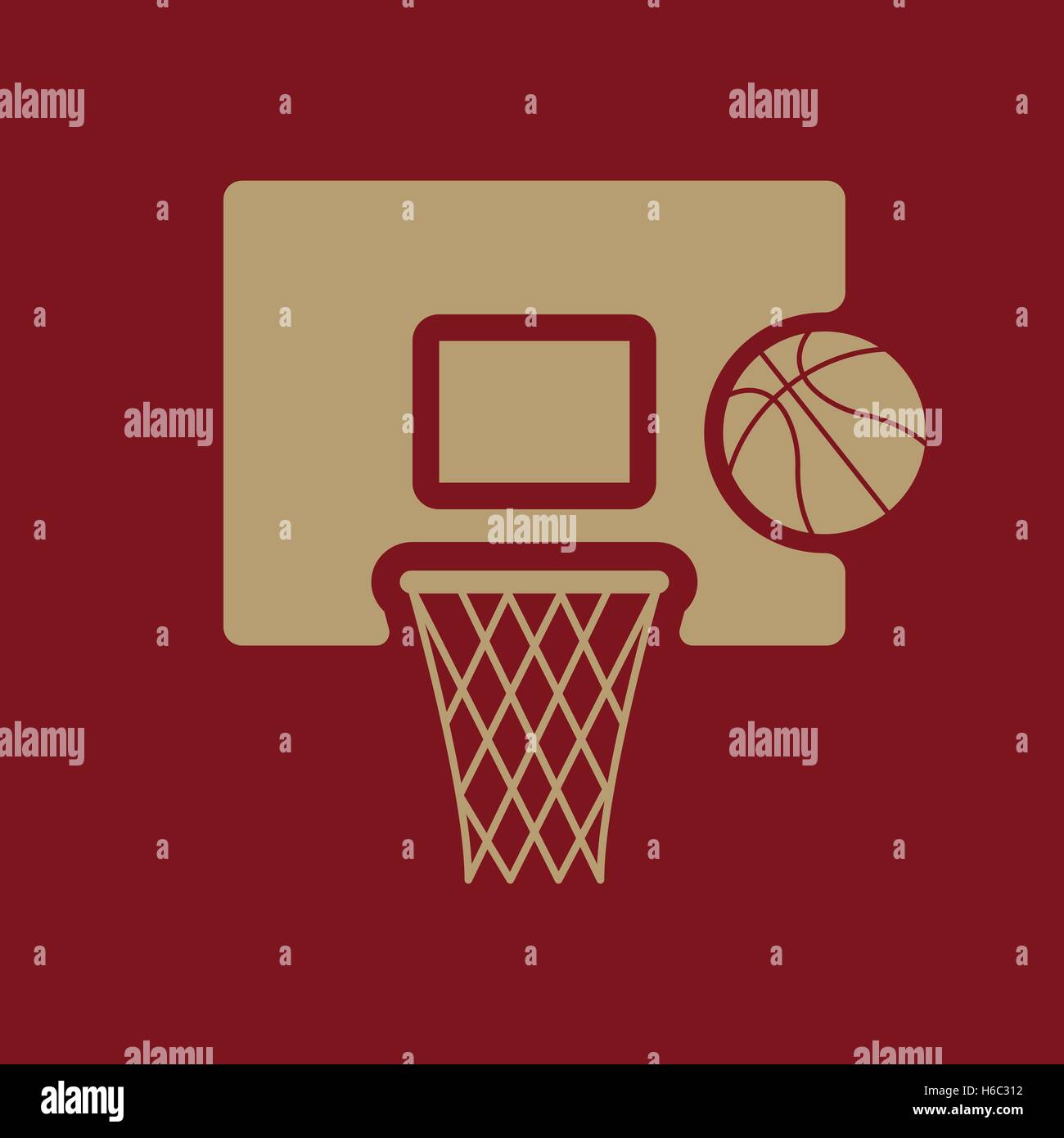 The basketball icon. Game symbol. Flat Stock Vector Image & Art - Alamy