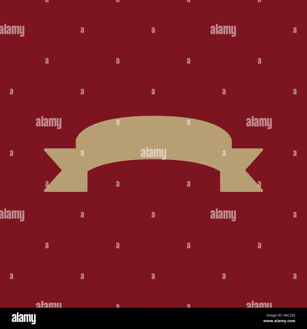 The ribbon icon. Banner symbol. Flat Stock Vector Image & Art - Alamy