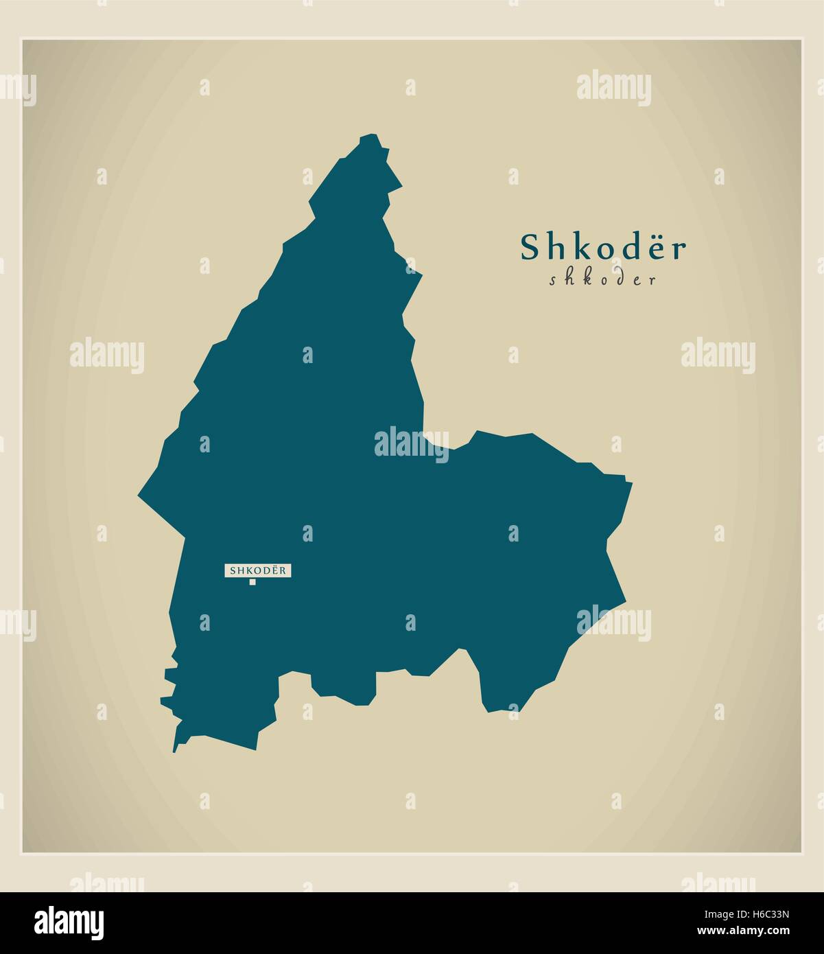 Shkoder silhouette map hi-res stock photography and images - Alamy