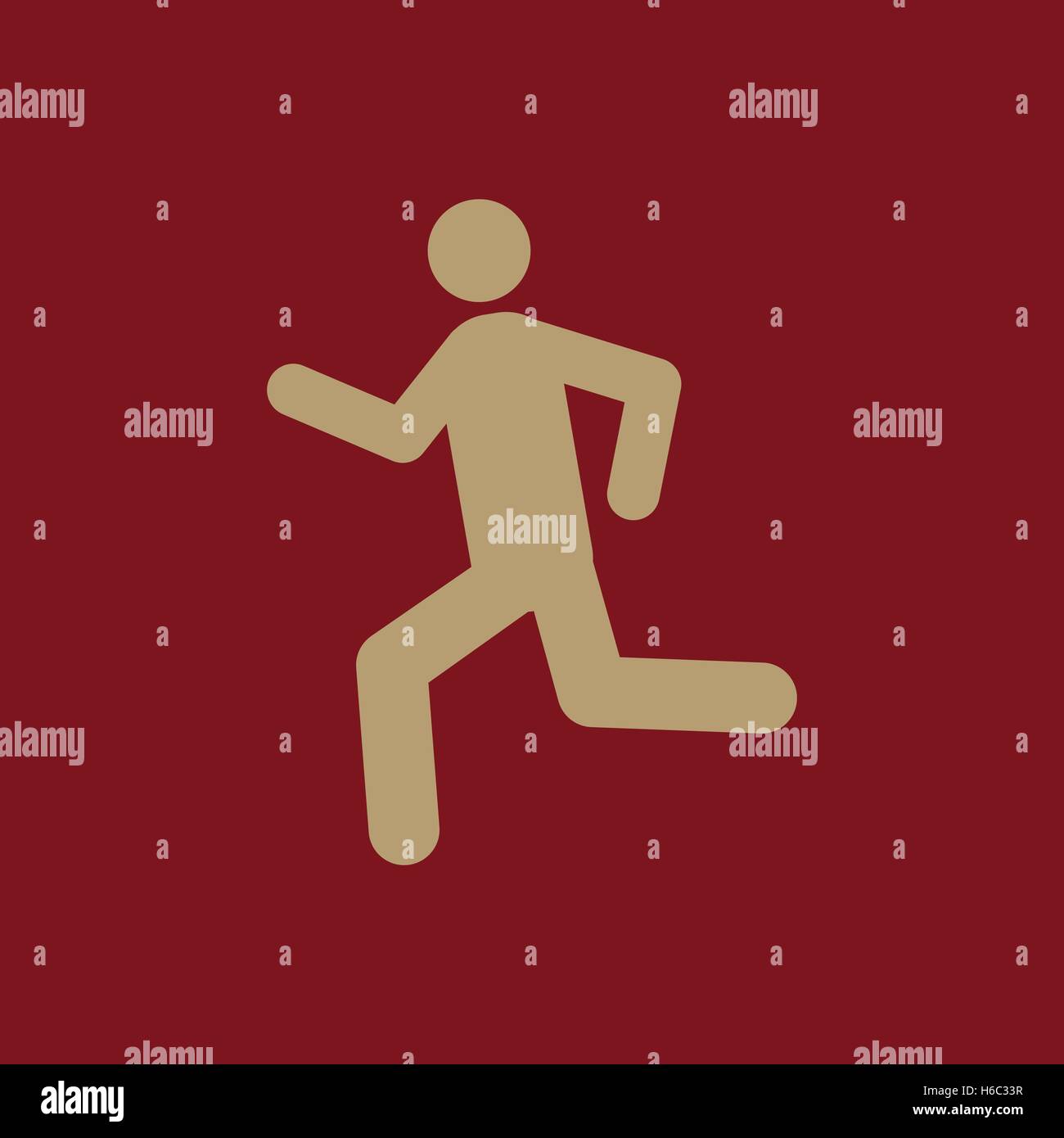 The man running icon. Run symbol. Flat Stock Vector Image & Art - Alamy