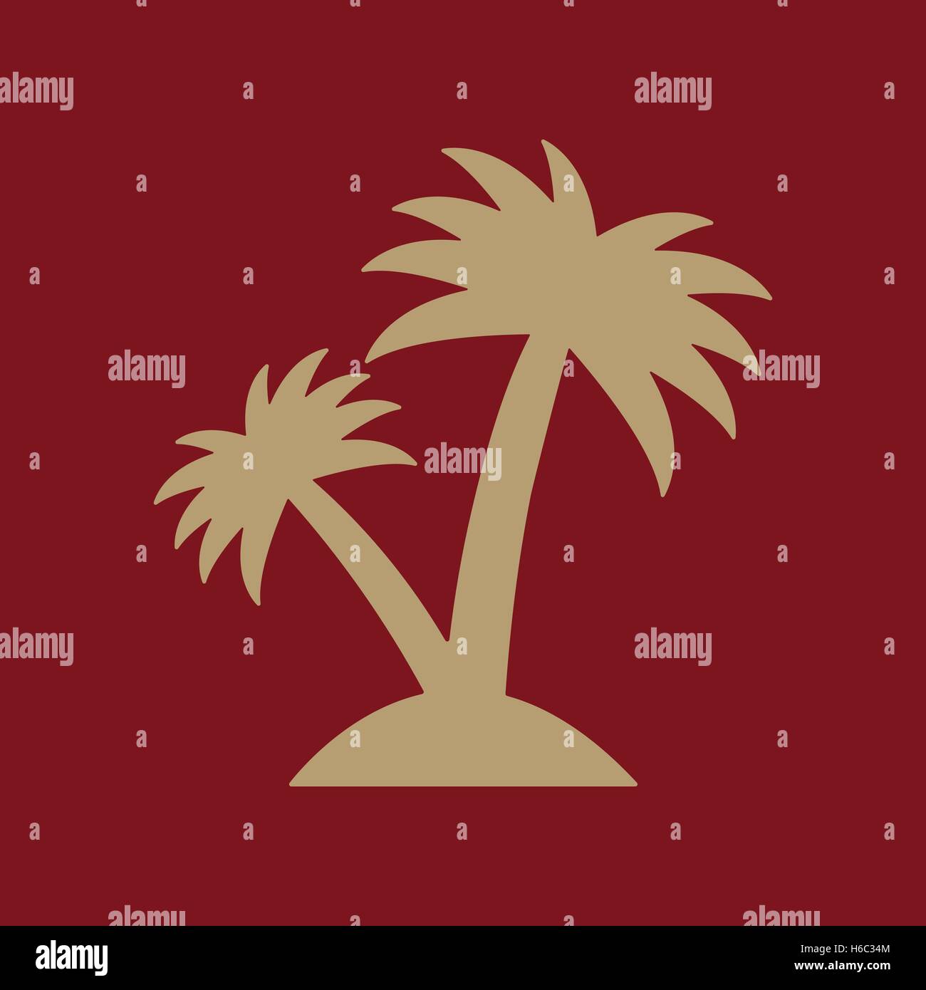 The palm icon. Island symbol. Flat Stock Vector Image & Art - Alamy