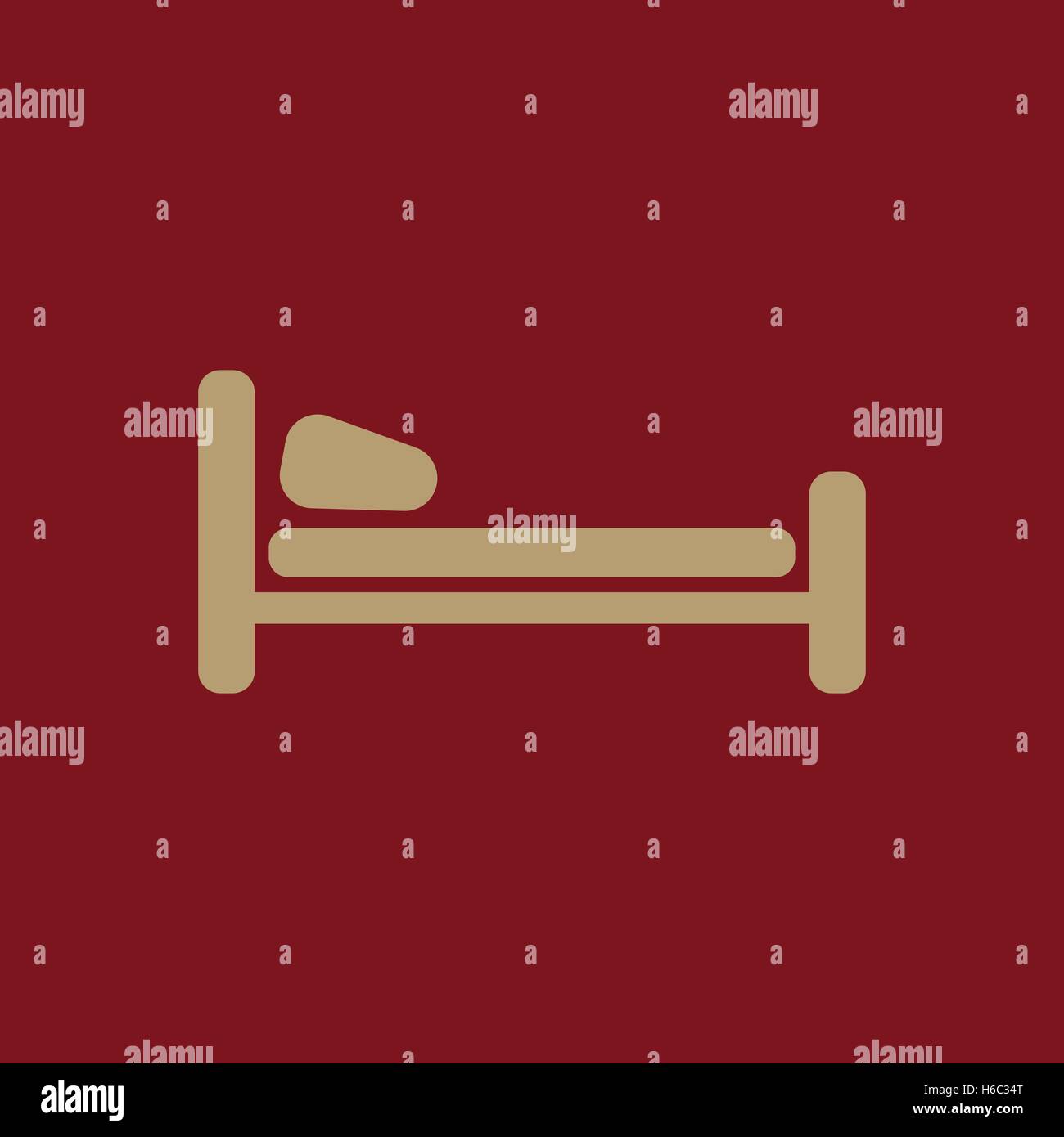 The bed icon. Hotel symbol. Flat Stock Vector Image & Art - Alamy