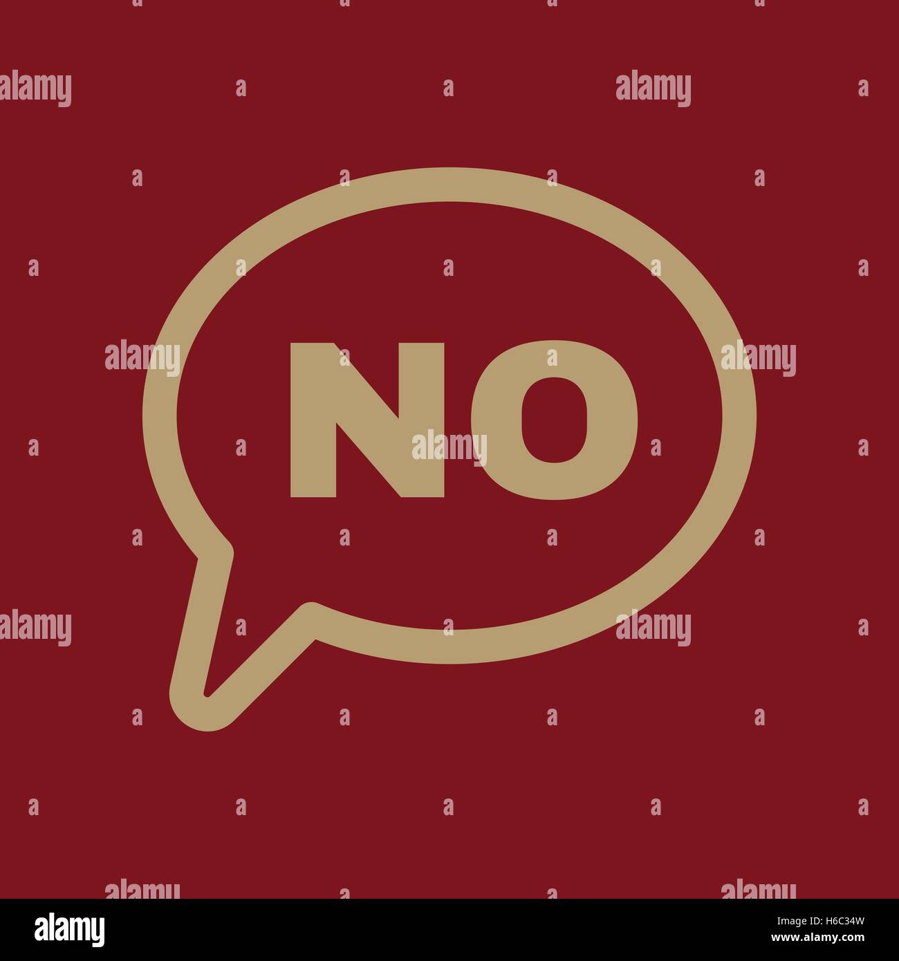 The NO speech bubble icon. No symbol. Flat Stock Vector Image & Art - Alamy