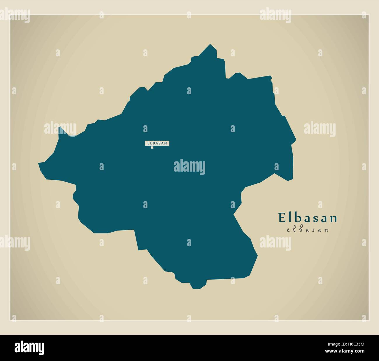 Modern Map - Elbasan AL Stock Vector Image & Art - Alamy