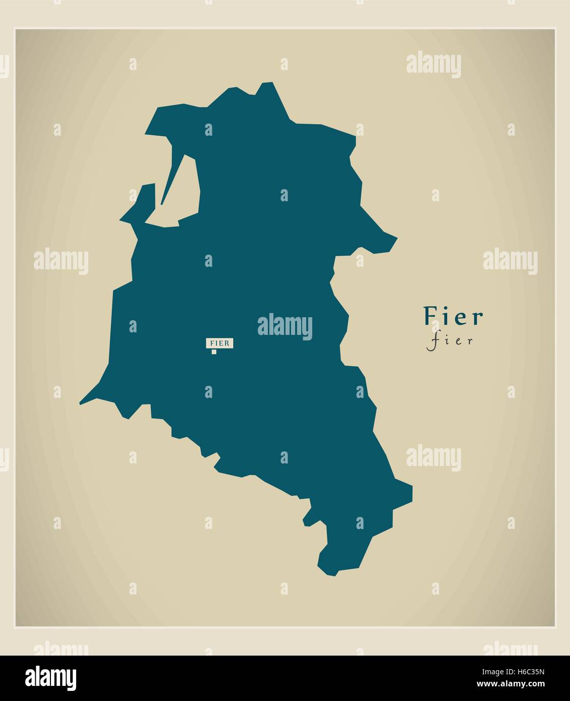 Modern Map - Fier AL Stock Vector Image & Art - Alamy