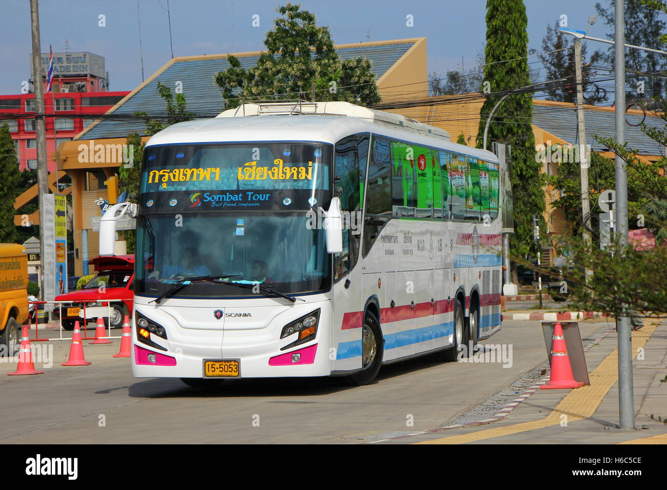 Super long Scania 15 meter bus Stock Photo - Alamy