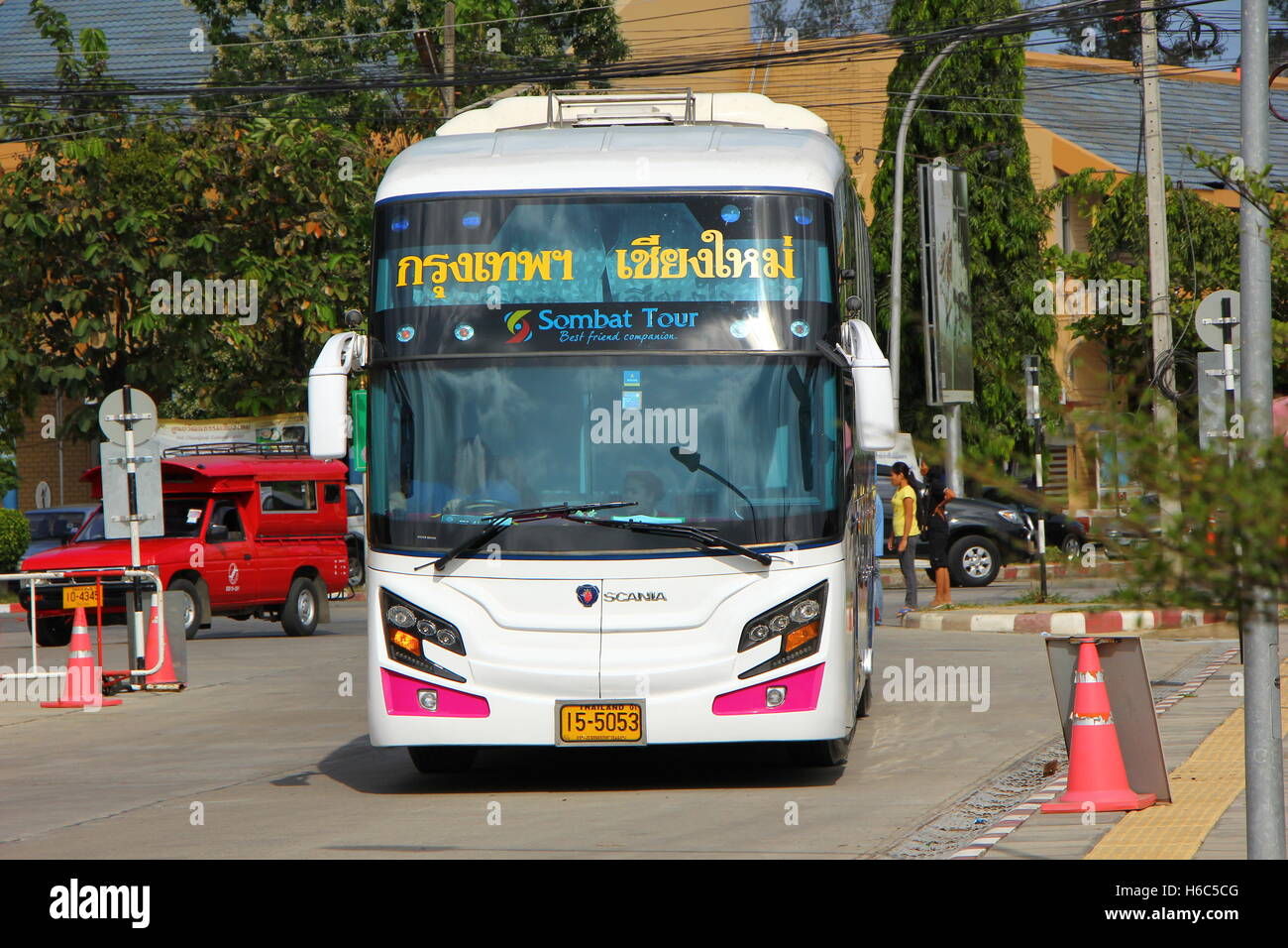 Super long Scania 15 meter bus Stock Photo - Alamy