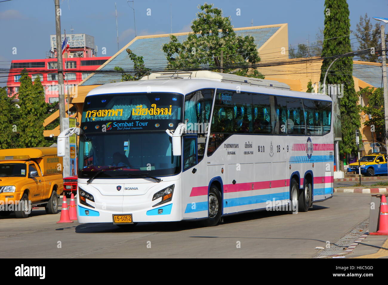Super long Scania 15 meter bus Stock Photo - Alamy