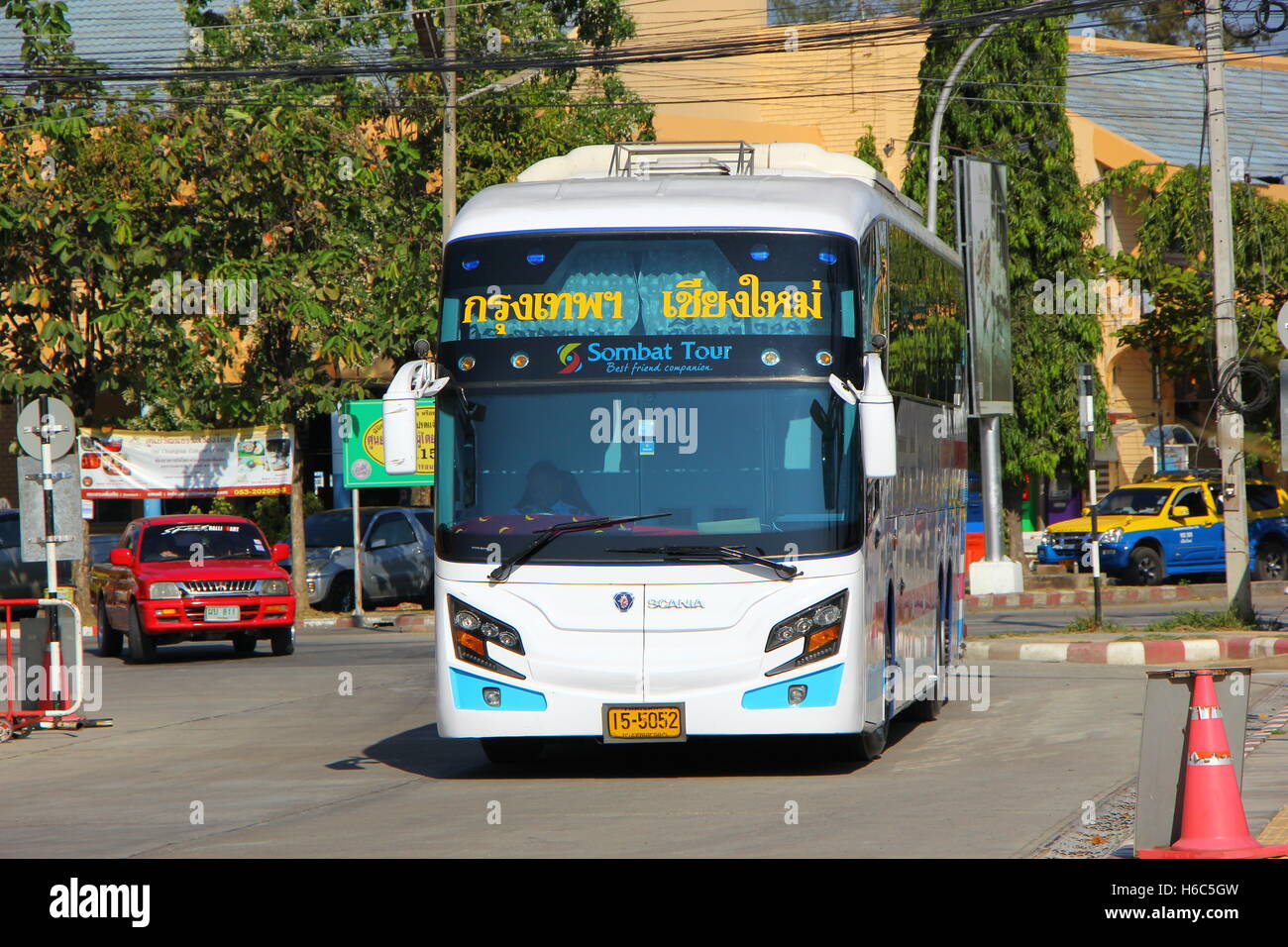Super long Scania 15 meter bus Stock Photo - Alamy