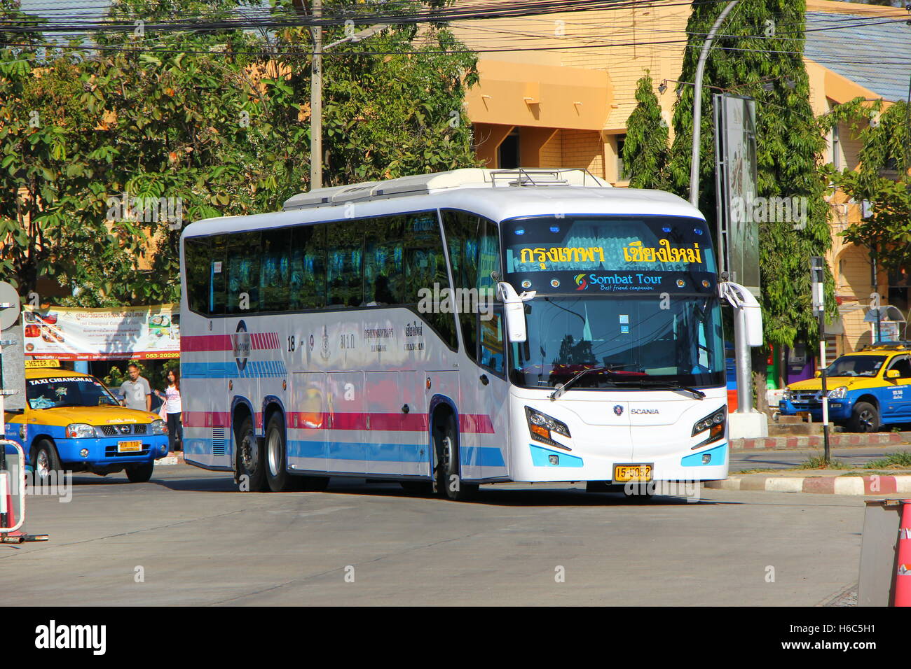 Super long Scania 15 meter bus Stock Photo - Alamy