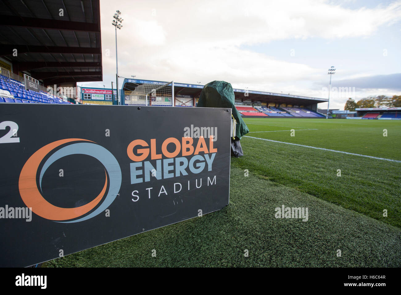 General view of the Global Energy Stadium before the Ladbrokes Scottish ...