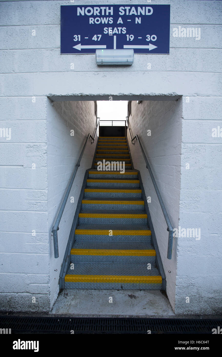General view of a tunnel at the Global Energy Stadium before the ...