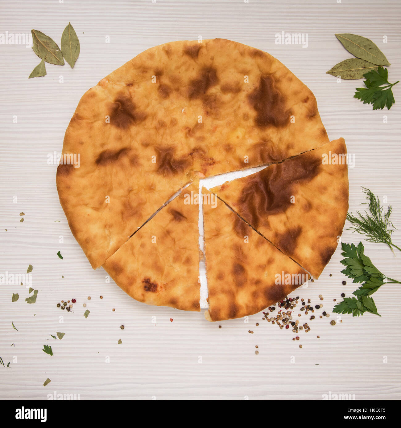 Ossetian baked pie Stock Photo - Alamy