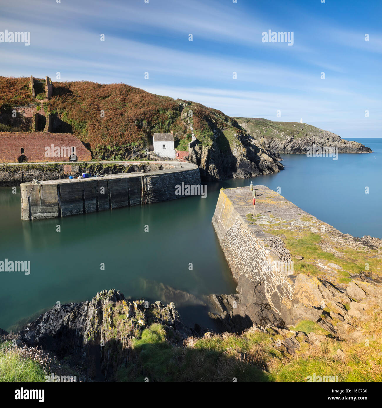 Porthgain Harbour Entrance Stock Photo - Alamy