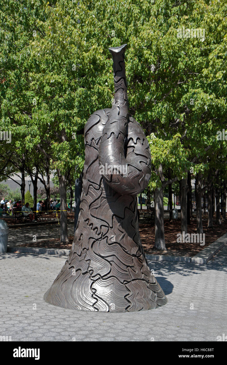 The tuba component of Resonating Bodies by Tony Cragg in Robert F ...
