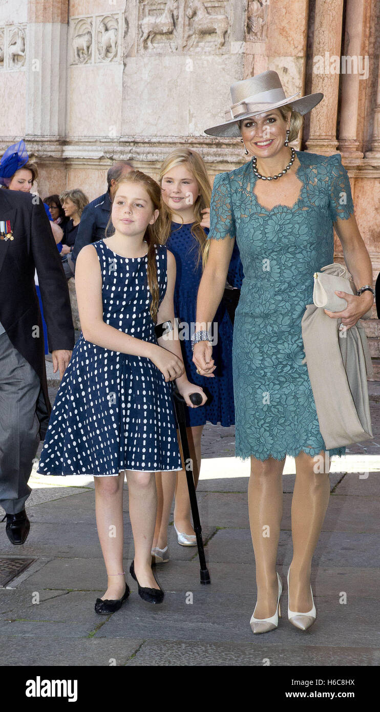 Queen Maxima, Princess Amalia and Princess Alexia attending the ...