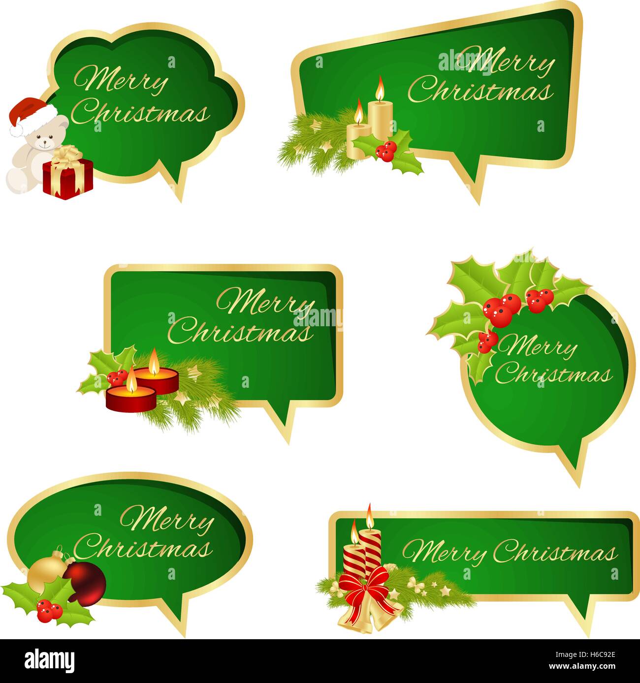 Merry Christmas Text Stock Vector Image & Art - Alamy