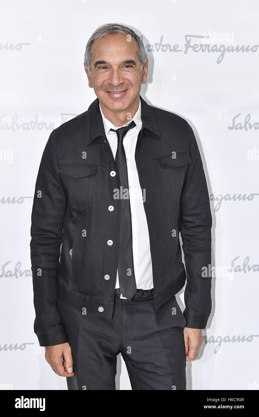 Carlo Capasa attending the Salvatore Ferragamo show during Milan Fashion Week in Milan, Italy ...