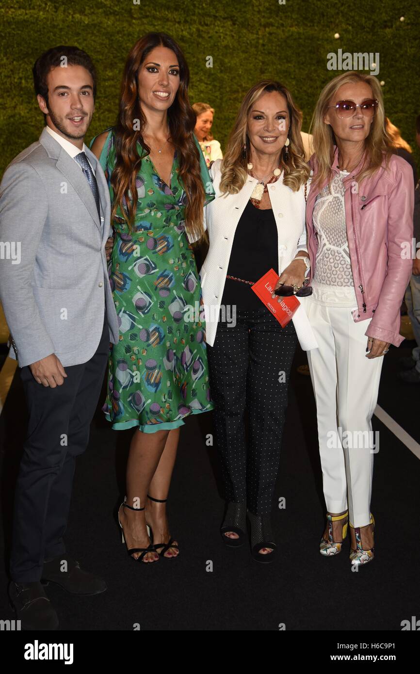 Lavinia Biagiotti (second left) attending the Biagiotti show during ...