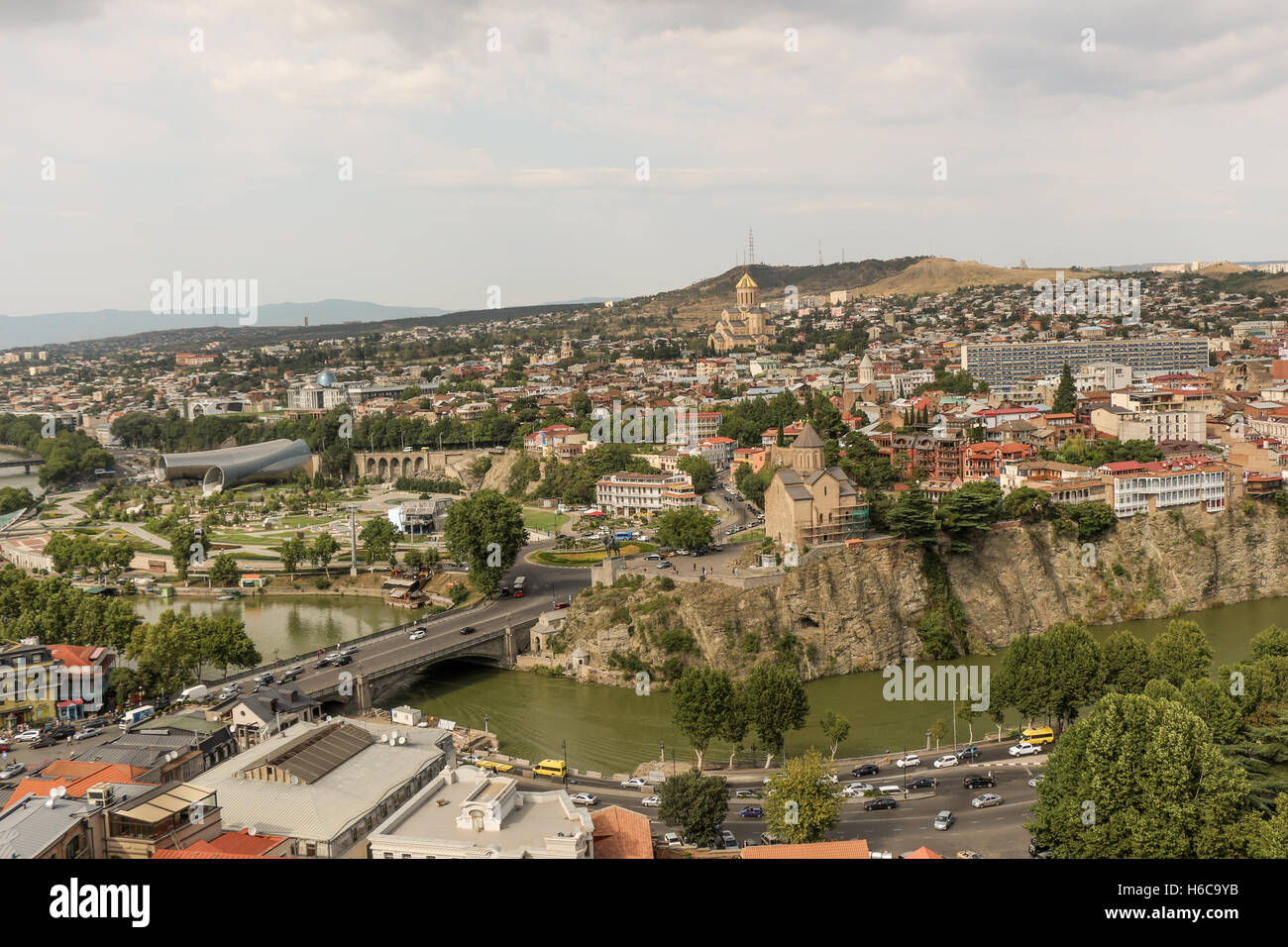 Beautiful panoramic view of Tbilisi in Georgia Stock Photo - Alamy