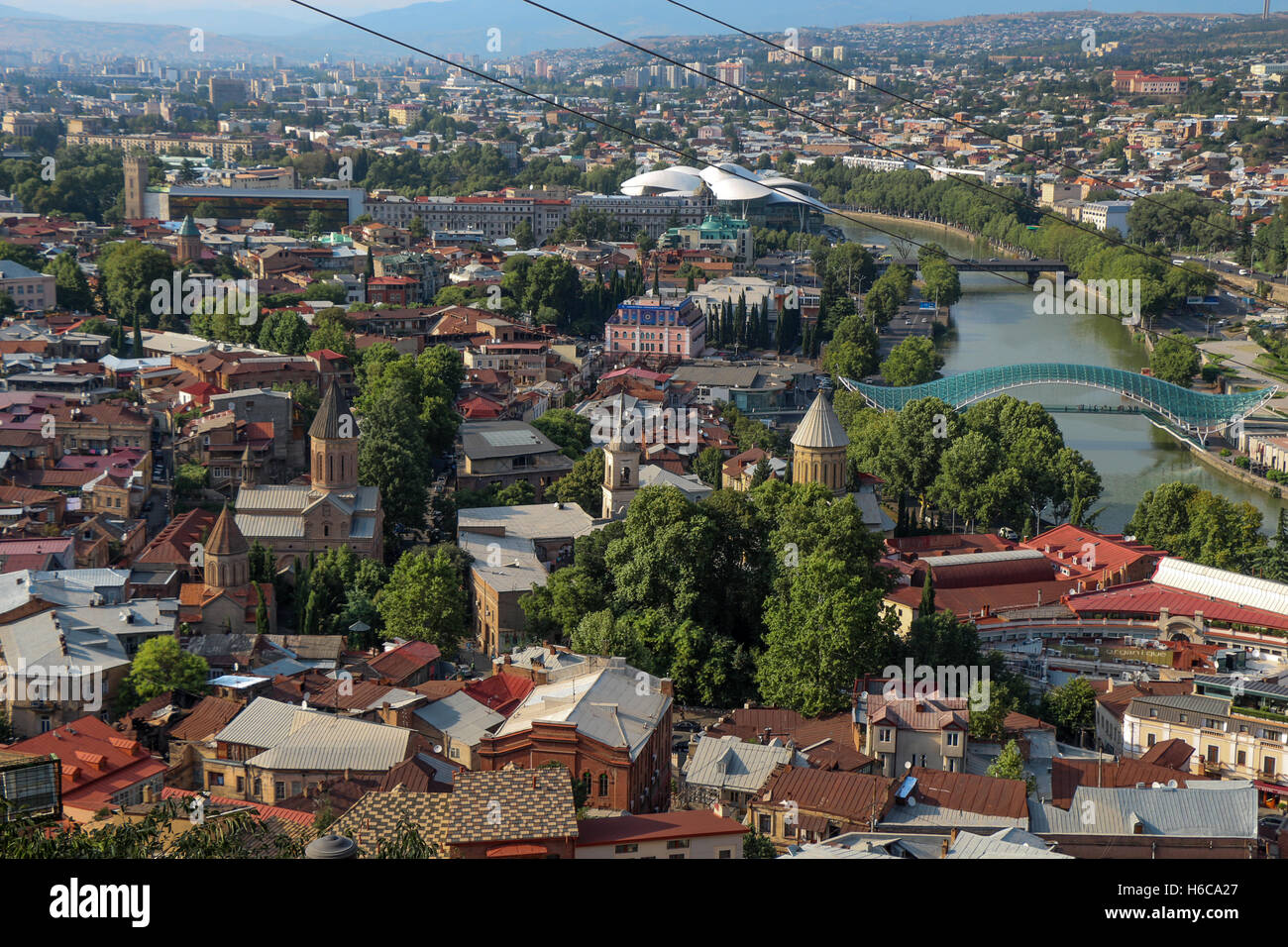 Beautiful panoramic view of Tbilisi in Georgia Stock Photo - Alamy