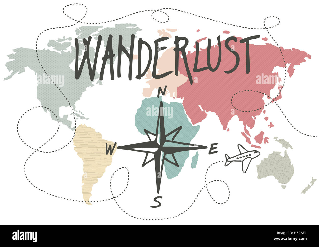 Wanderlust illustration hi-res stock photography and images - Alamy