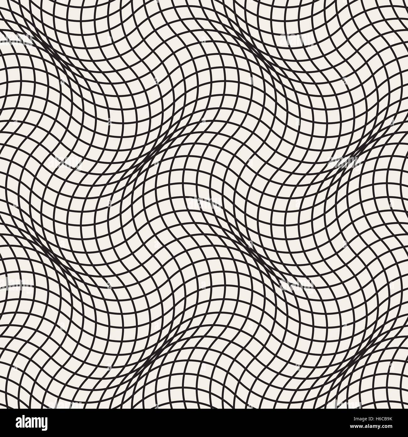 Vector Seamless Black and White Arc Shape Line Lattice Pattern Stock ...