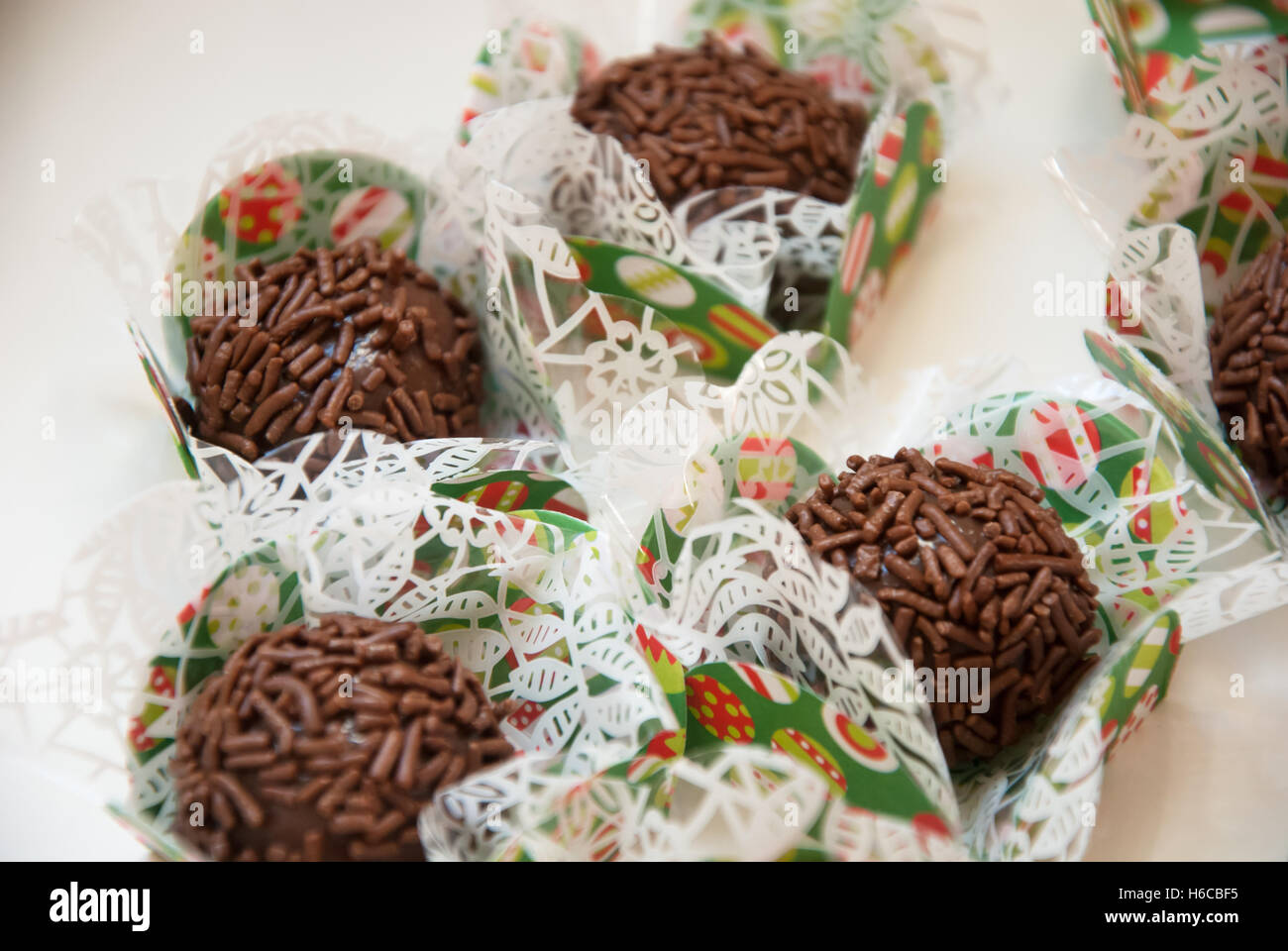Brigadeiro being made, chocolate sweet Stock Photo - Alamy