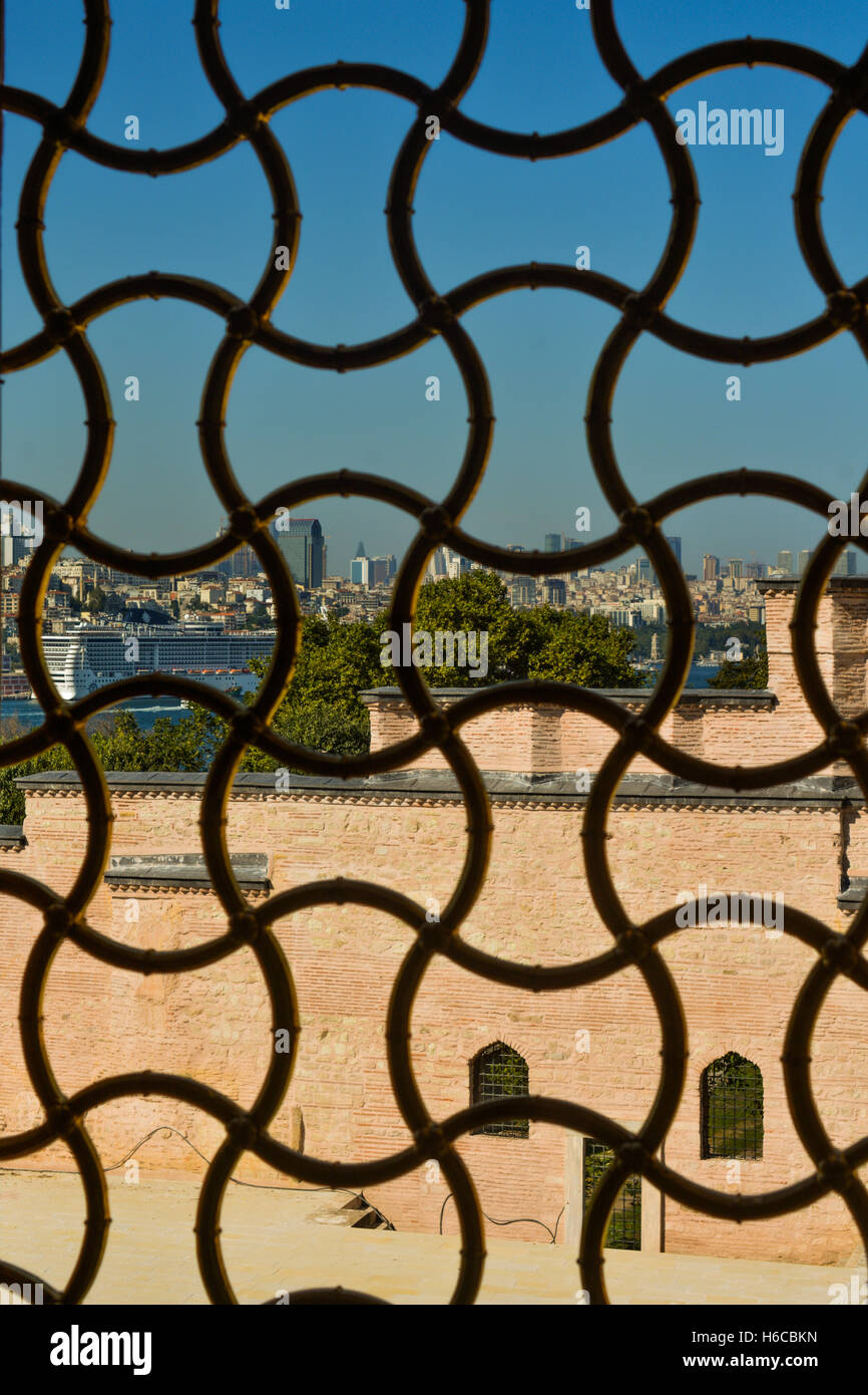 Old window Architecture from the Ottoman times In Istanbul Stock Photo ...