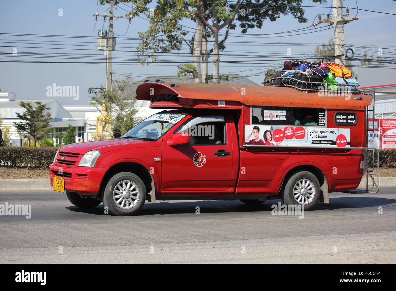 Red taxi chiangmai hi-res stock photography and images - Alamy