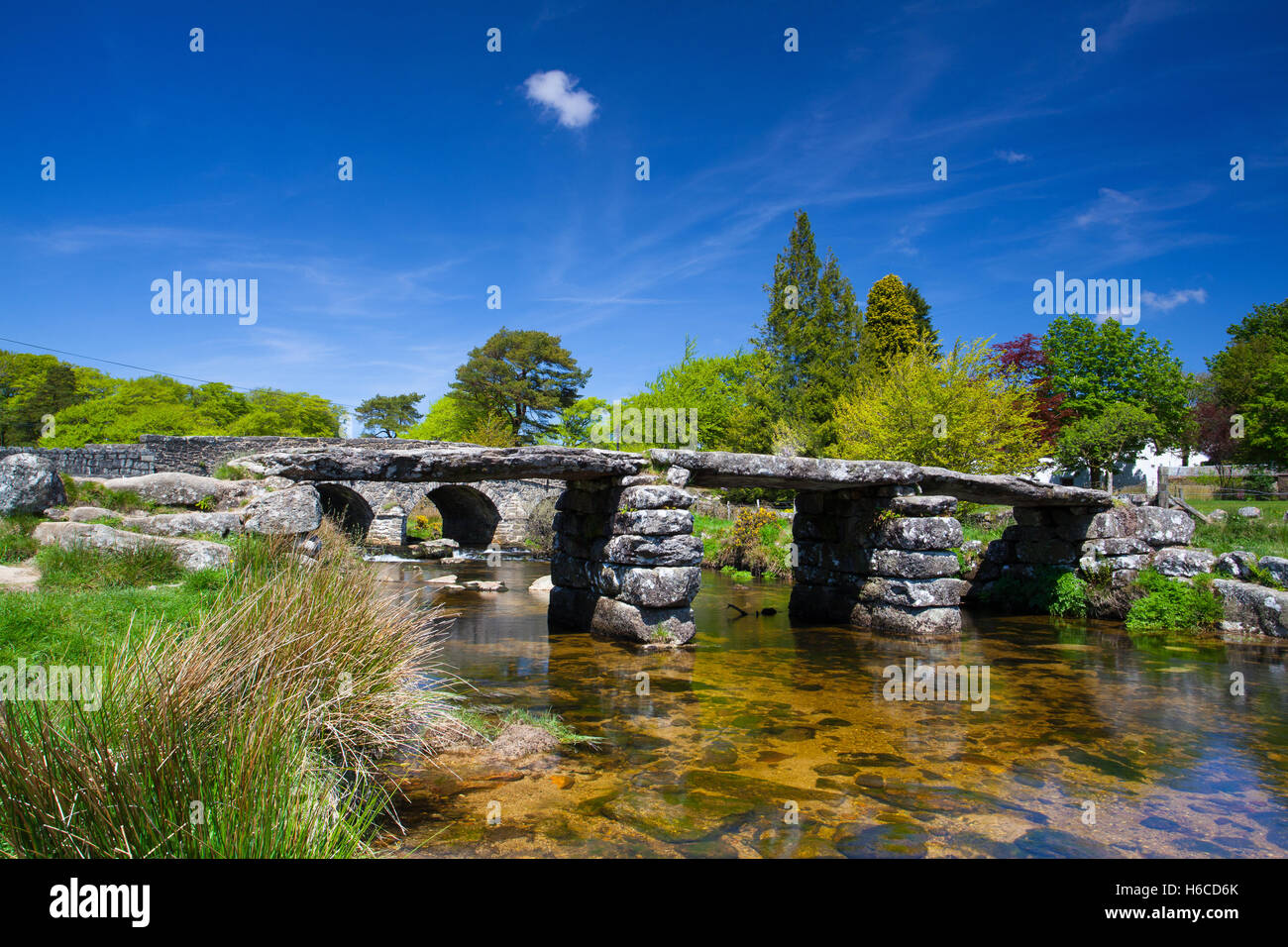 Ancient clapper bridge hi-res stock photography and images - Alamy