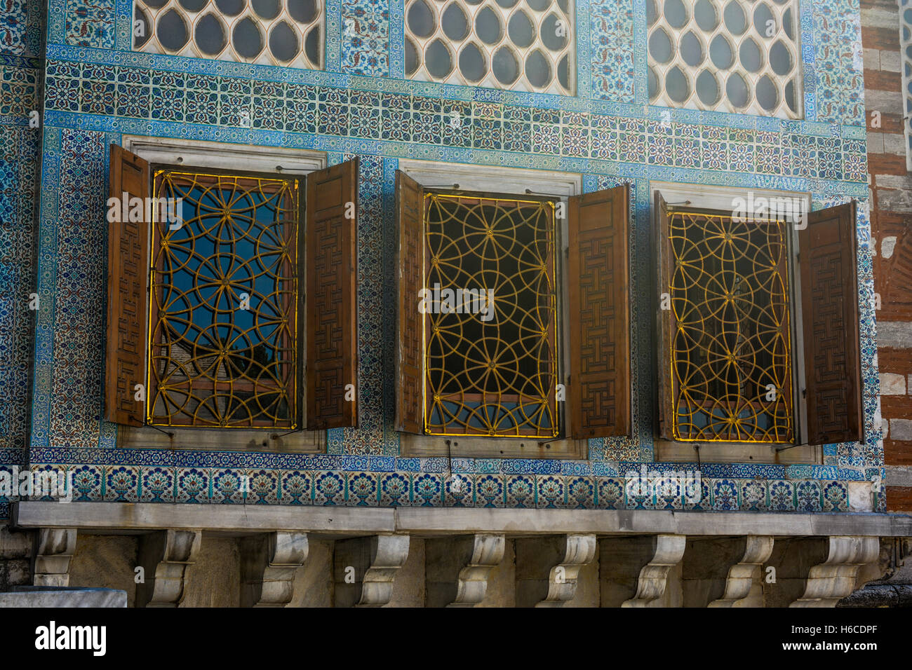 Old window Architecture from the Ottoman times In Istanbul Stock Photo ...