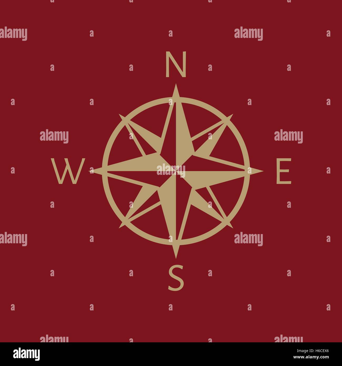 The compass icon. Navigation symbol. Flat Vector illustration Stock ...