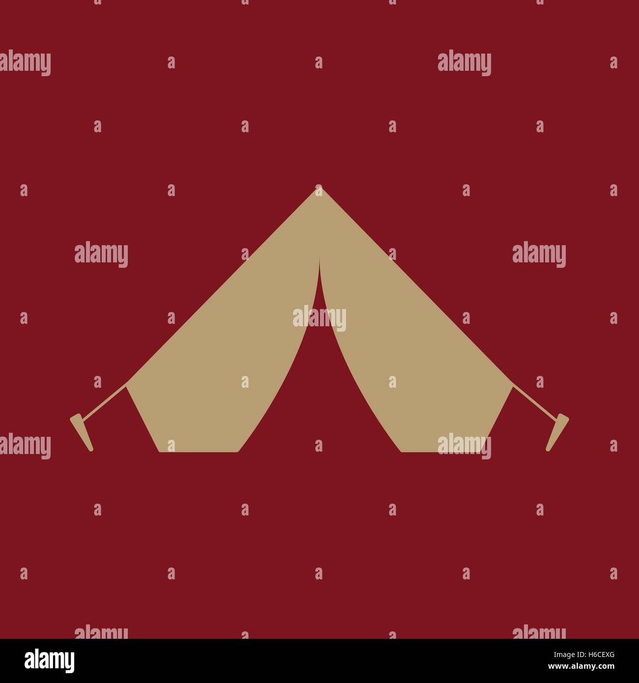 The tent icon. Travel symbol. Flat Vector illustration Stock Vector ...