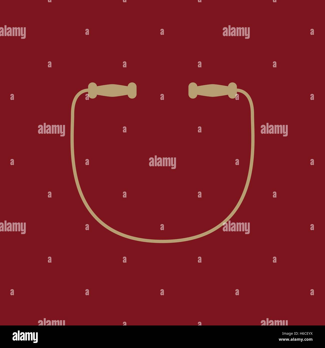 The skipping rope icon. Jumping-rope symbol. Flat Vector illustration ...