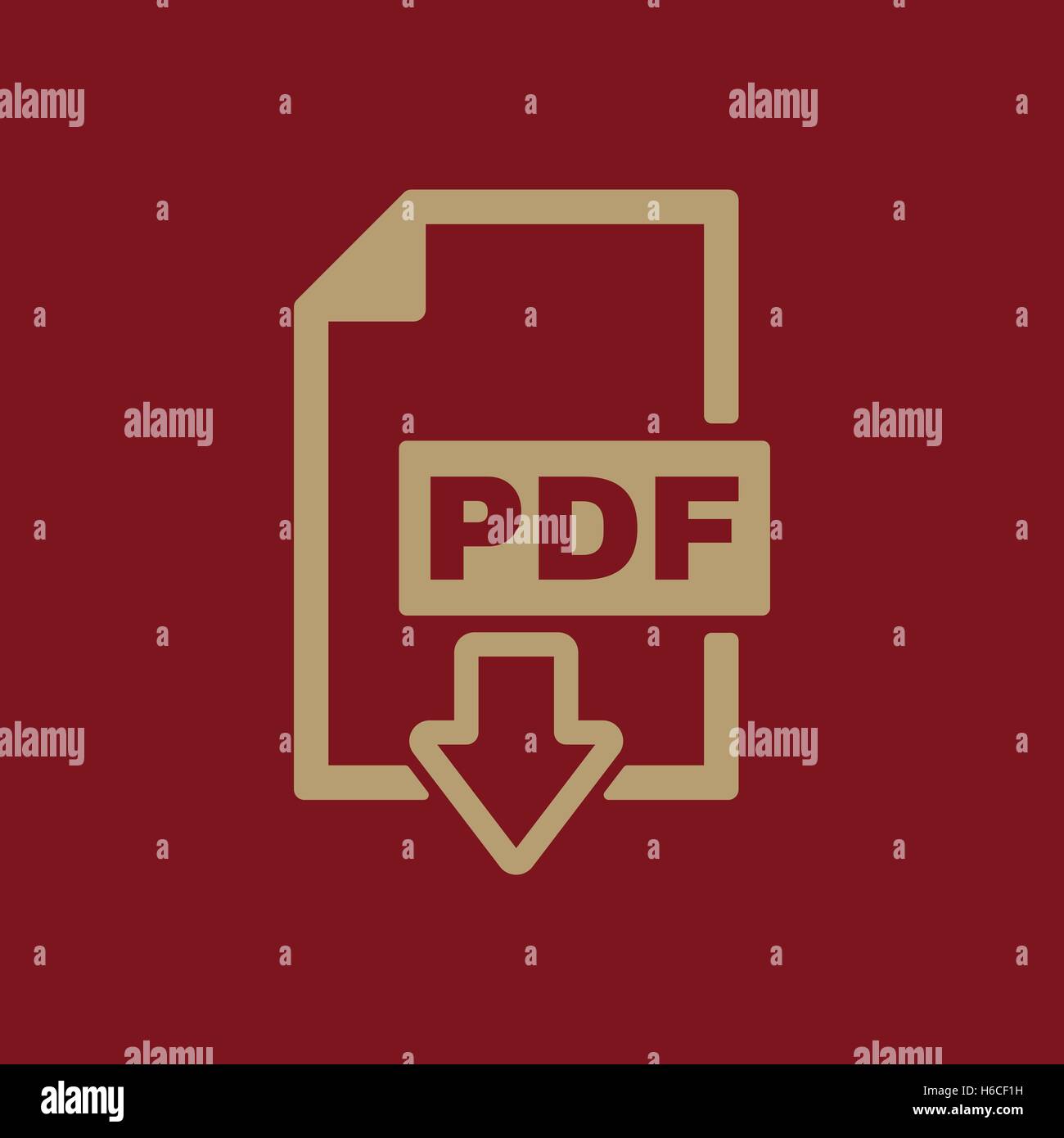 The PDF icon. File format symbol. Flat Vector illustration Stock Vector ...