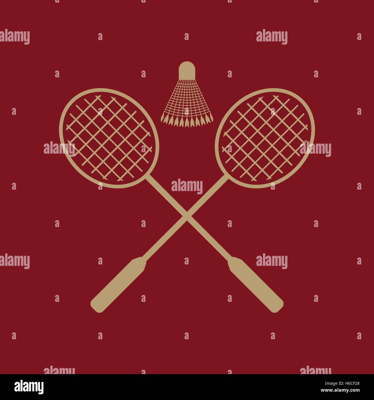 The badminton icon. Sport symbol. Flat Vector illustration Stock Vector ...