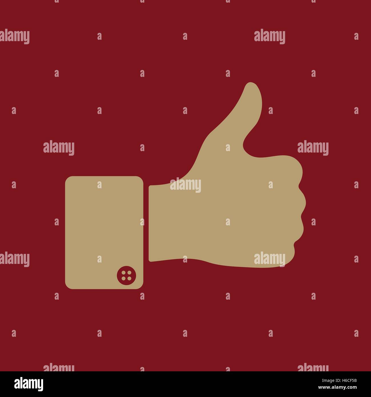 The thumb up icon. Like symbol. Flat Vector illustration. Button Set ...