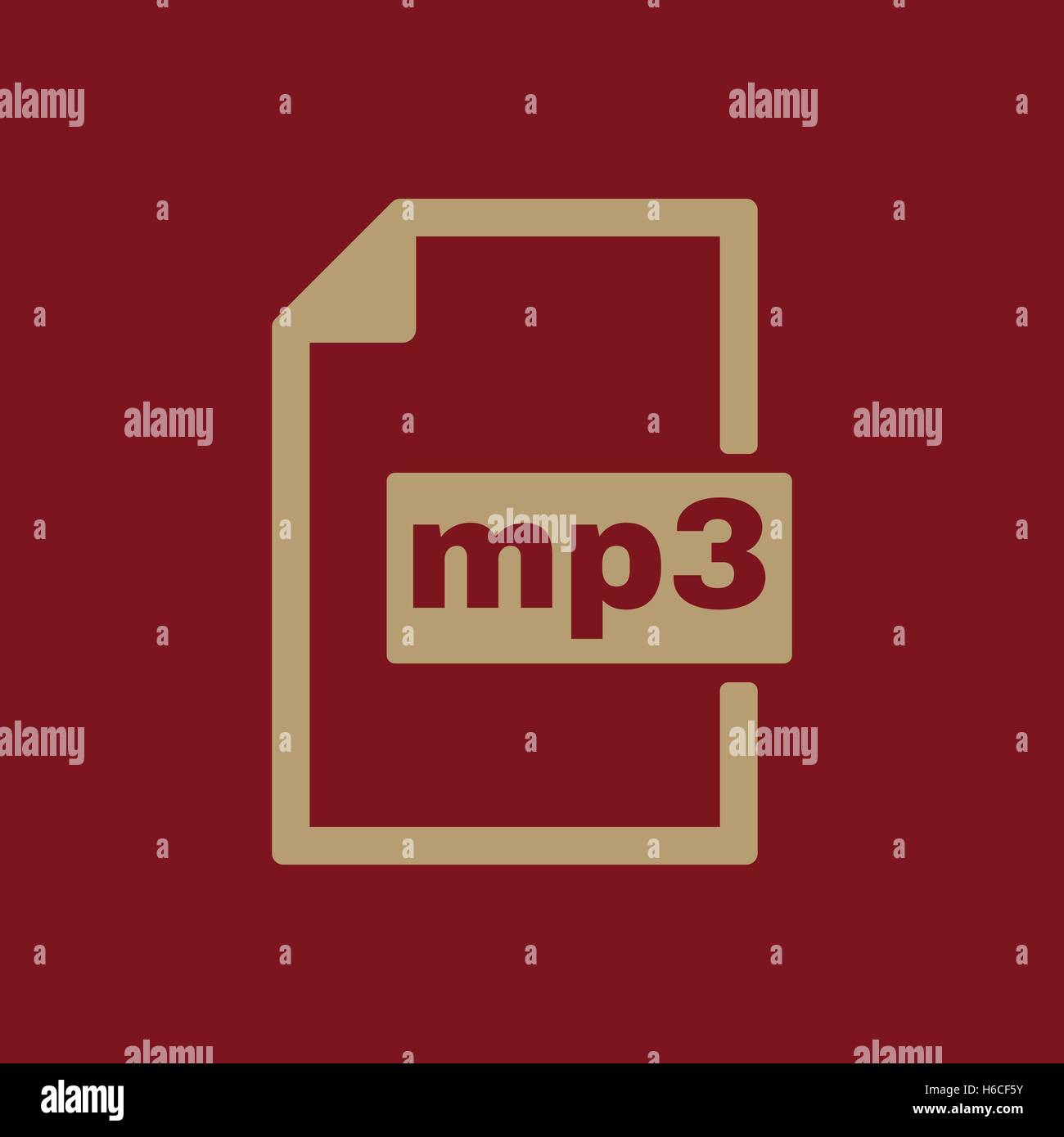 The mp3 icon. File audio format symbol. Flat Vector illustration ...