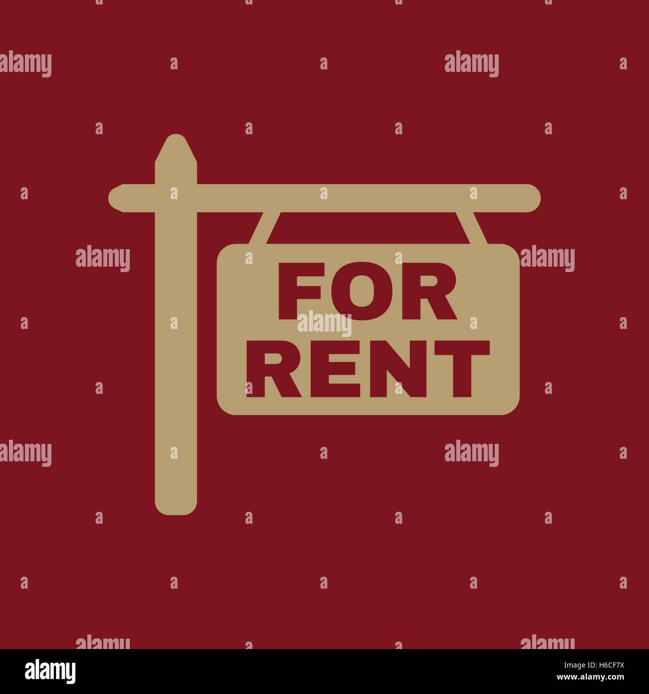 The for rent icon. Rent symbol. Flat Vector illustration Stock Vector ...