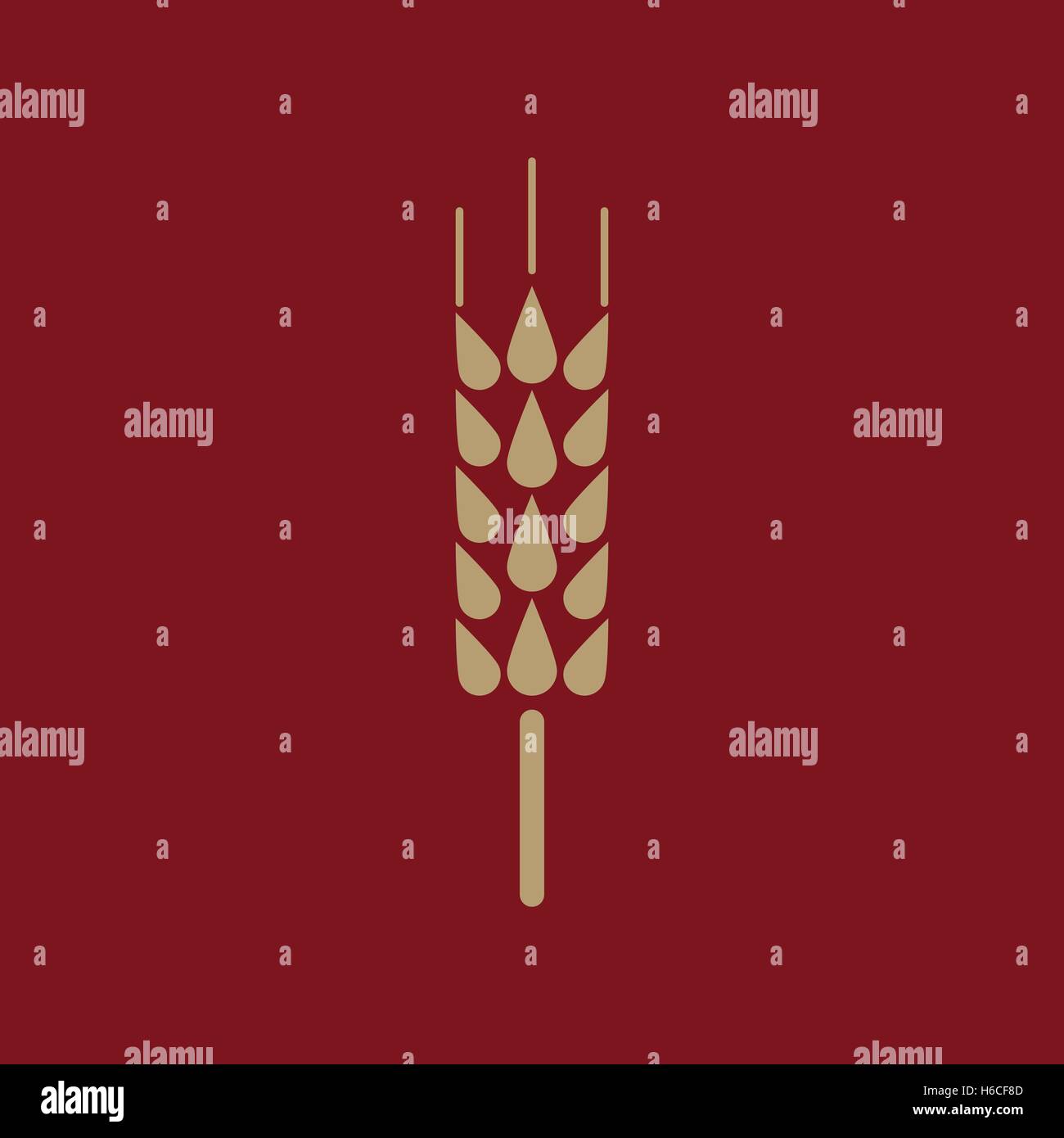 The spica icon. Wheat symbol. Flat Vector illustration. Button Set ...