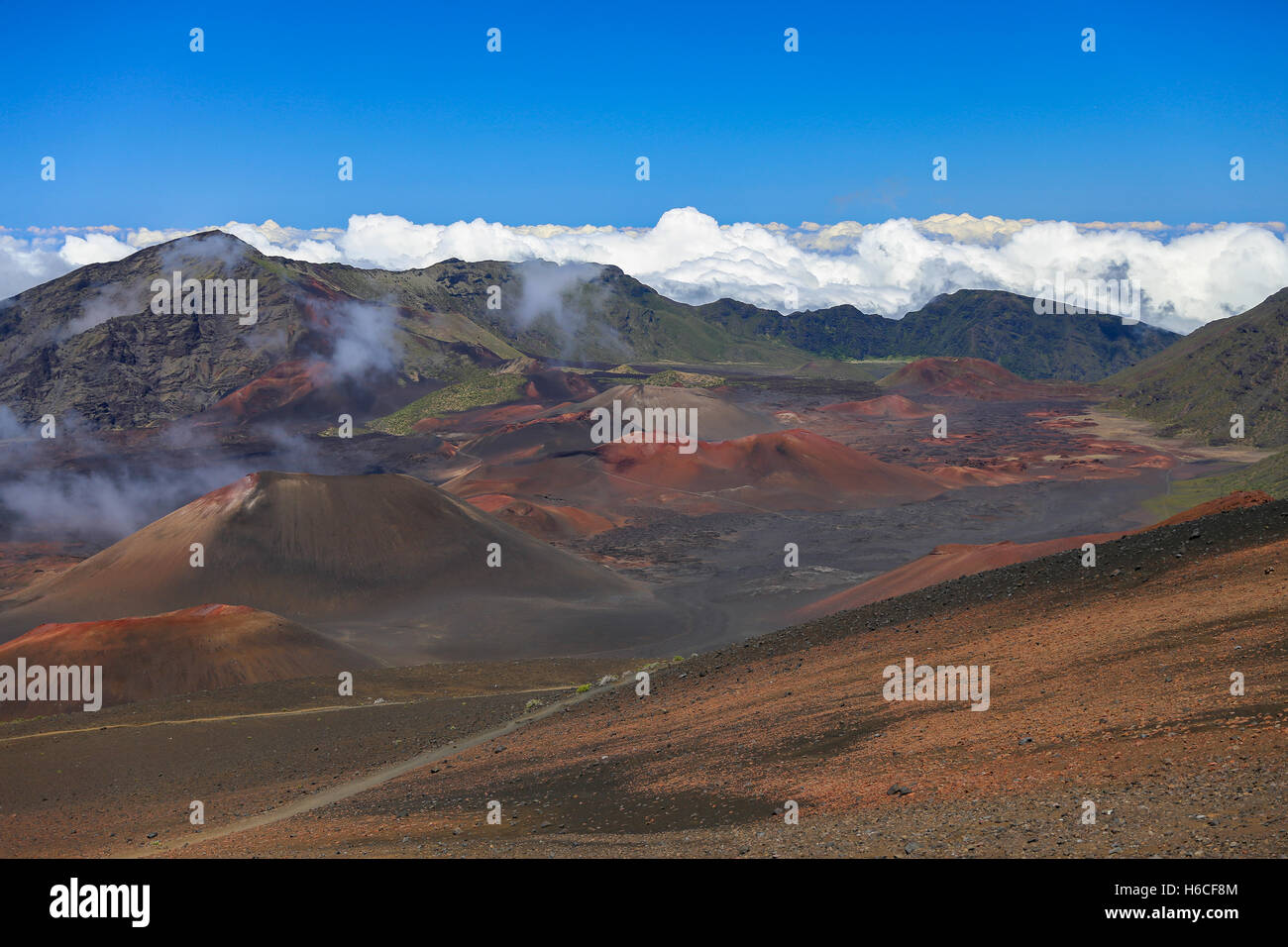 Morning images of the fog burning off in the colorful Haleakala crater ...