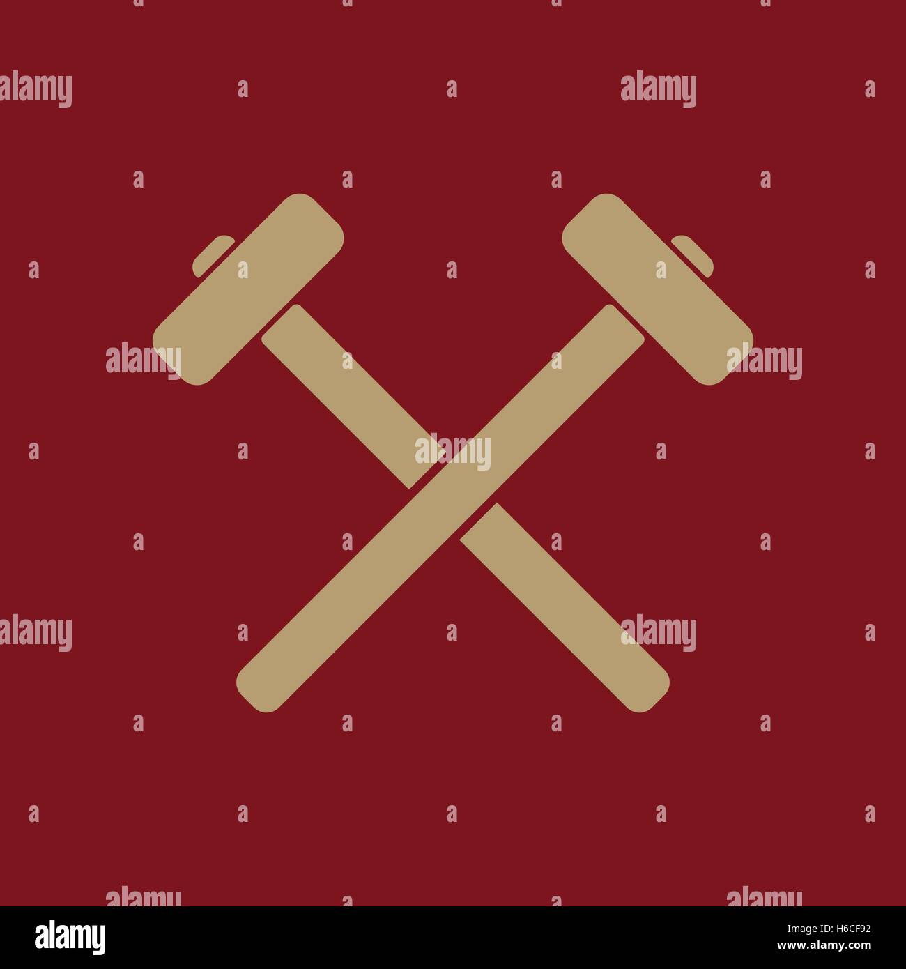The hammer icon. Sledgehammer symbol. Flat Vector illustration Stock ...