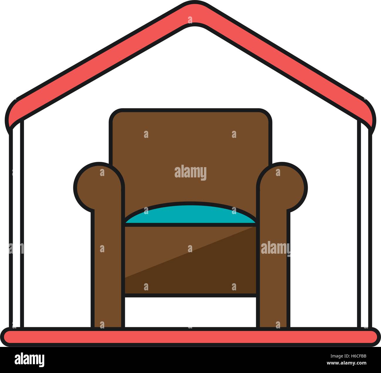 Isolated chair inside house design Stock Vector Image & Art - Alamy