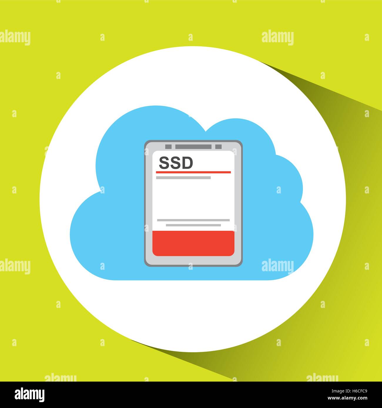 cloud ssd disk connection design graphic Stock Vector Image & Art - Alamy