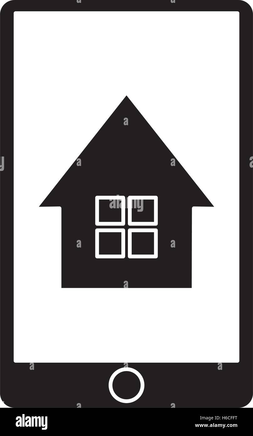 Isolated house inside smartphone design Stock Vector Image & Art - Alamy