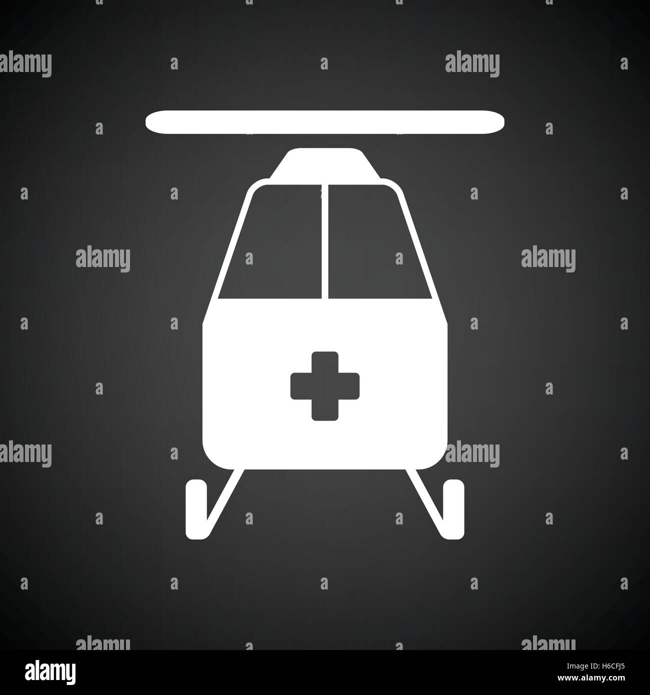 Medevac icon. Black background with white. Vector illustration Stock ...