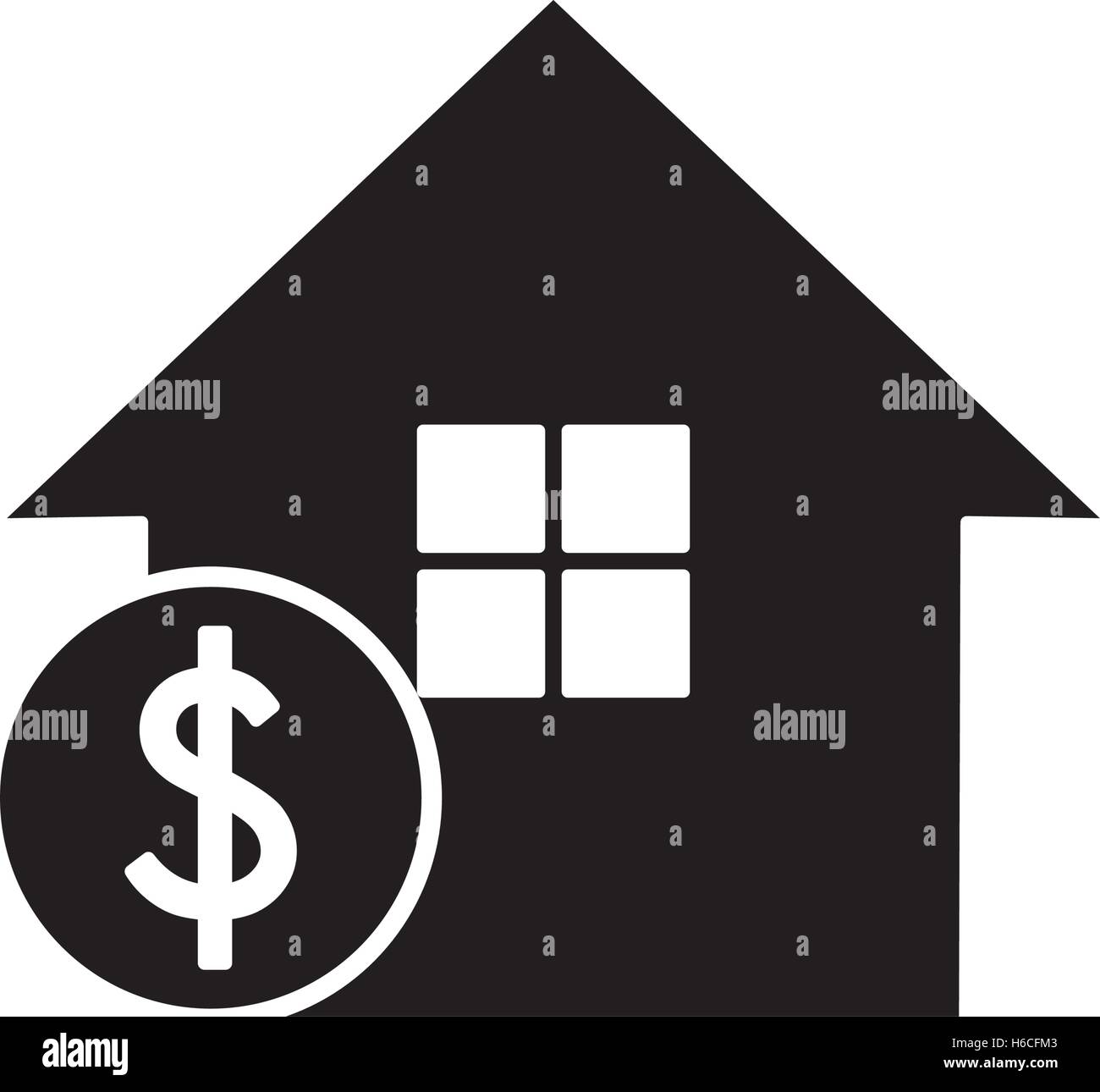 Isolated house and coin design Stock Vector Image & Art - Alamy
