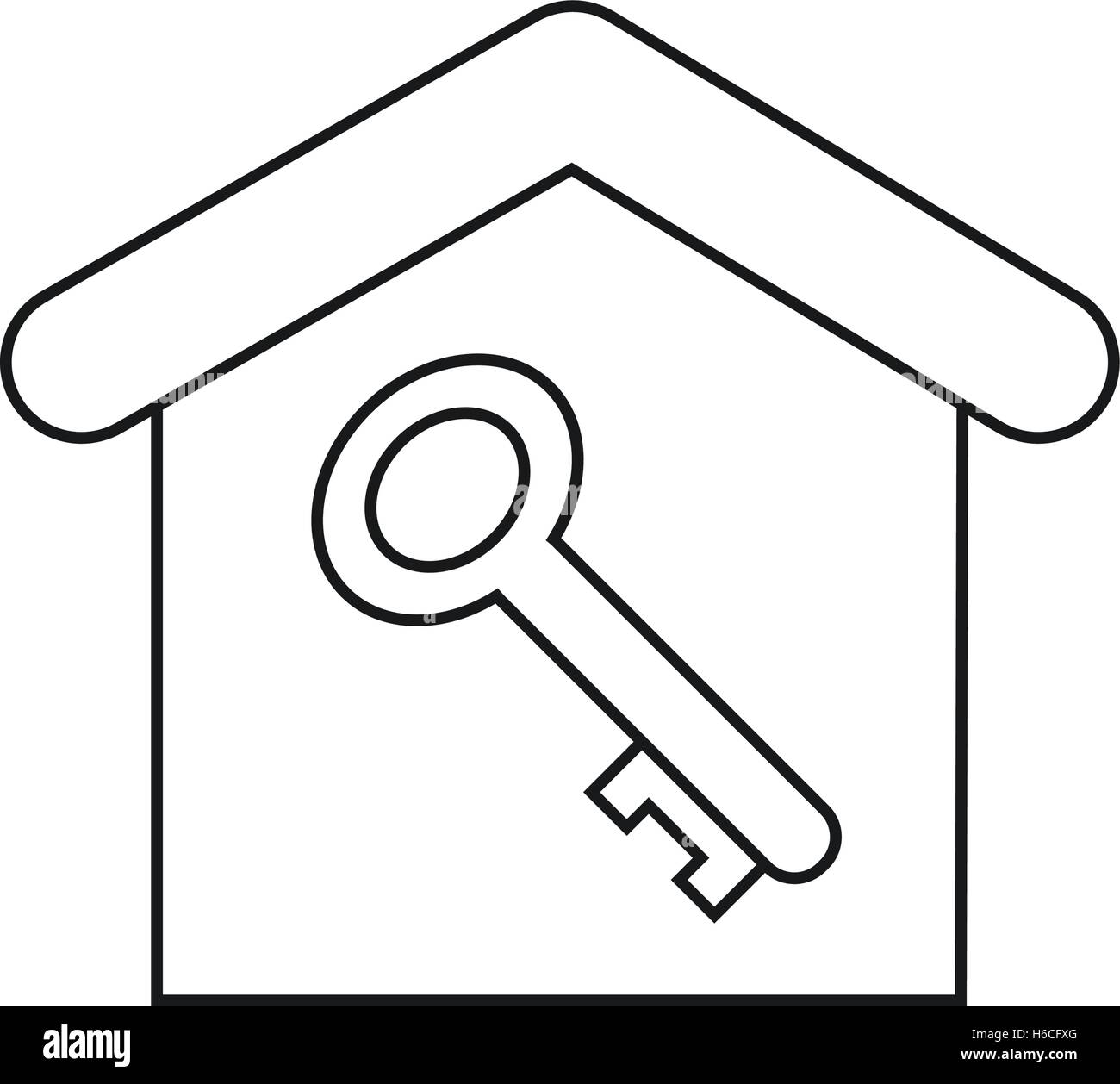 Isolated key inside house design Stock Vector Image & Art - Alamy
