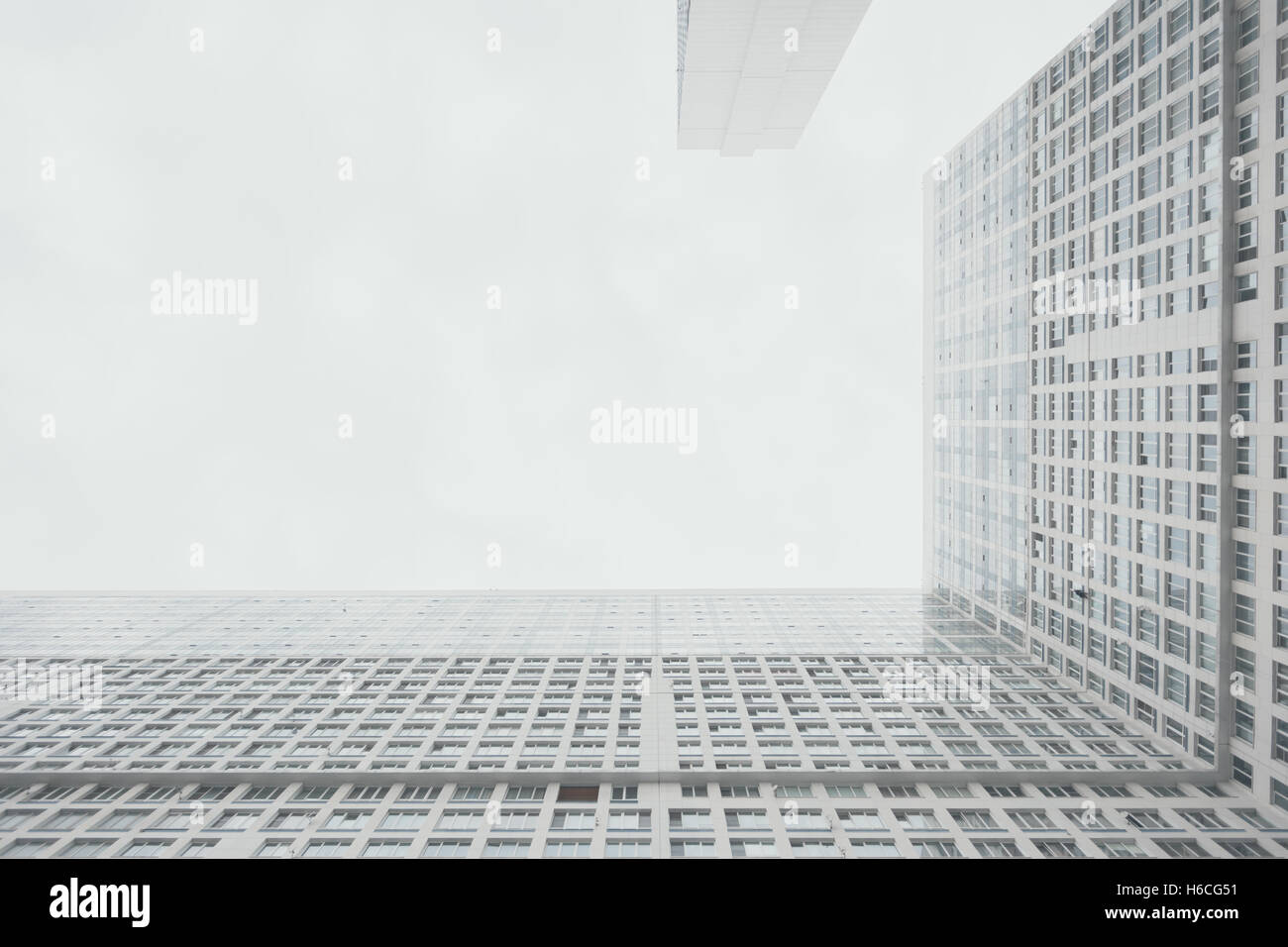 Contemporary white and grey residential skyscraper apartment building ...